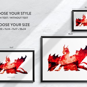 MONSTER HUNTER Inspired Fatalis Art Print Poster - Etsy