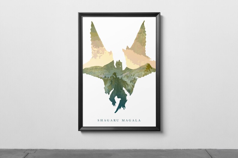 MONSTER HUNTER Inspired Shagaru Magala Art Print Poster - Etsy