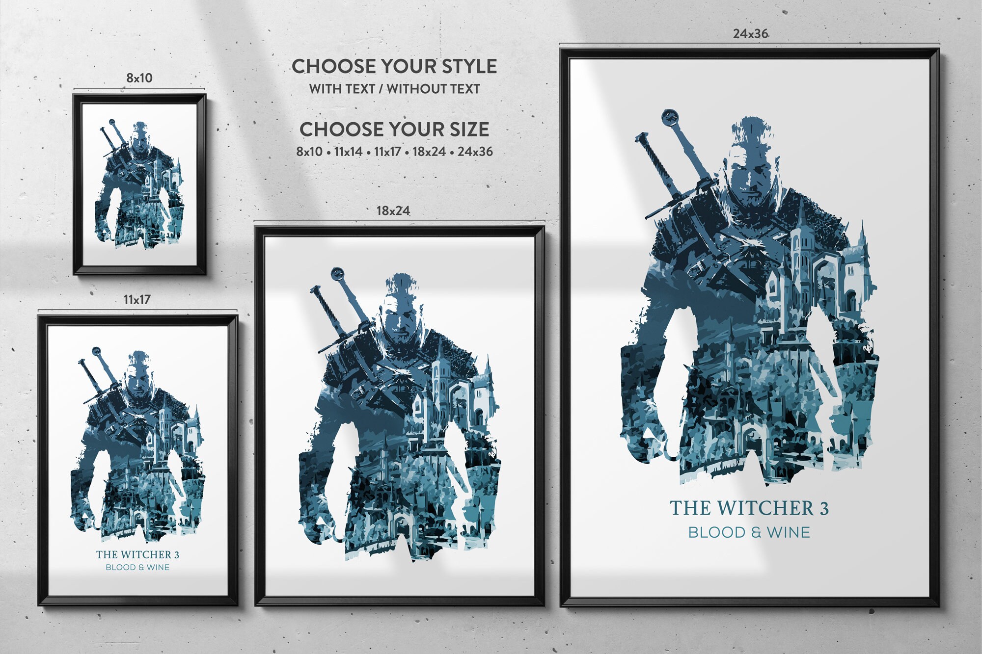THE WITCHER 3 Inspired Blood and Wine Art Print Poster | Etsy