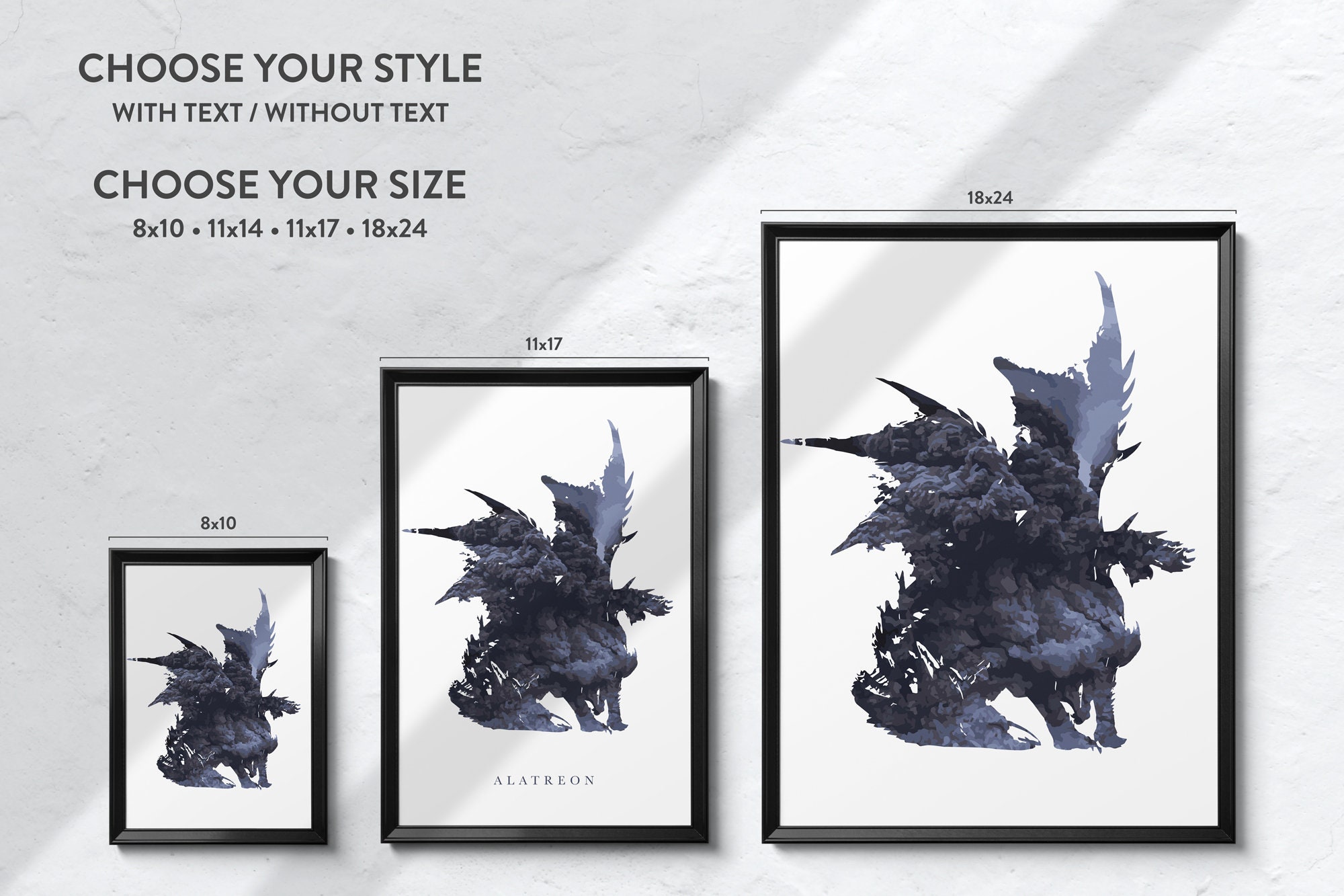 MONSTER HUNTER Inspired Alatreon Art Print Poster | Etsy