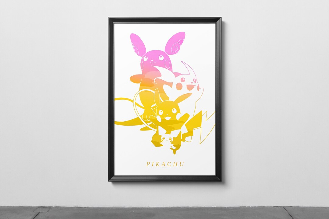 POKEMON Inspired Pikachu Art Print Poster - Etsy