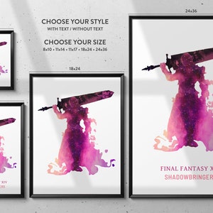 FINAL FANTASY XIV Shadowbringers Inspired Dark Knight Art Print Poster ...