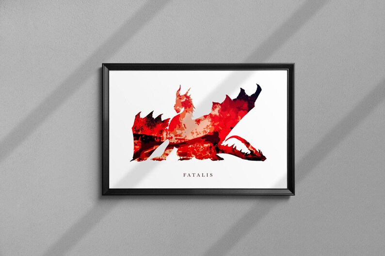 MONSTER HUNTER Inspired Fatalis Art Print Poster - Etsy
