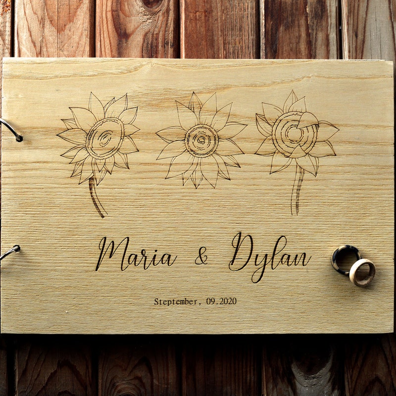 Sunflower Guest Book - Etsy