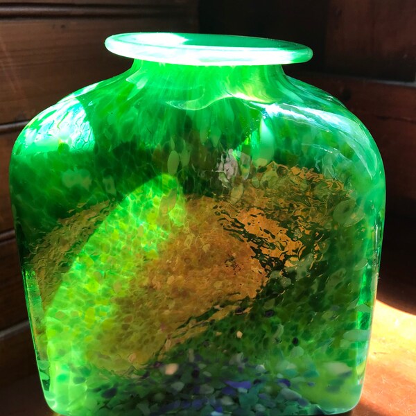 Mottled Glass Vase - Etsy