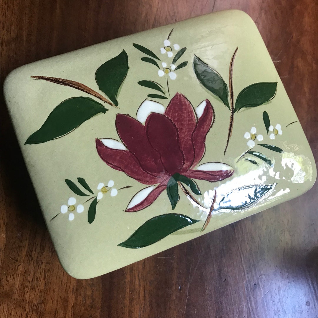 Ceramic Box Stangl Pottery Magnolia Stash Box Jewelry Box Storage - Etsy