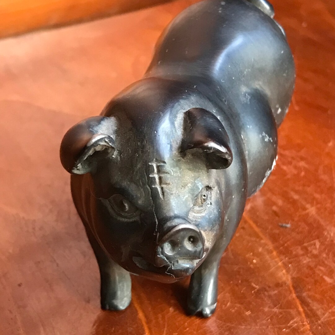 Pig Figurine Antique Carved Pig Figurine Sow Figurine - Etsy