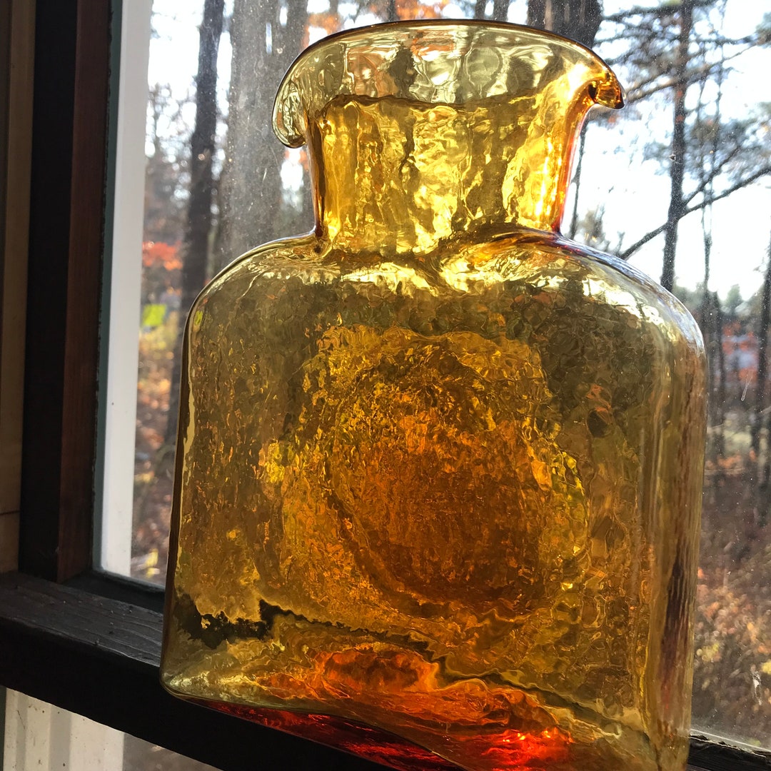 Blenko Lg Square Double Spout Water Pitcher/ Vintage Blenko - Etsy