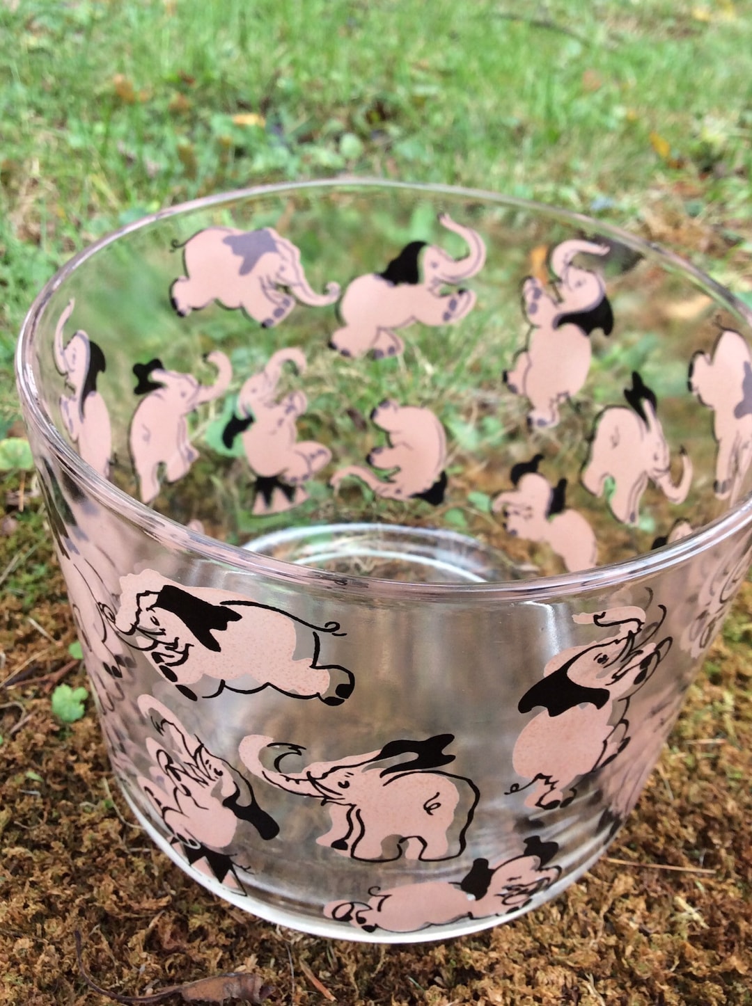 Hazel Atlas Pink Elephant Ice Bucket/ Fifties Barware - Etsy