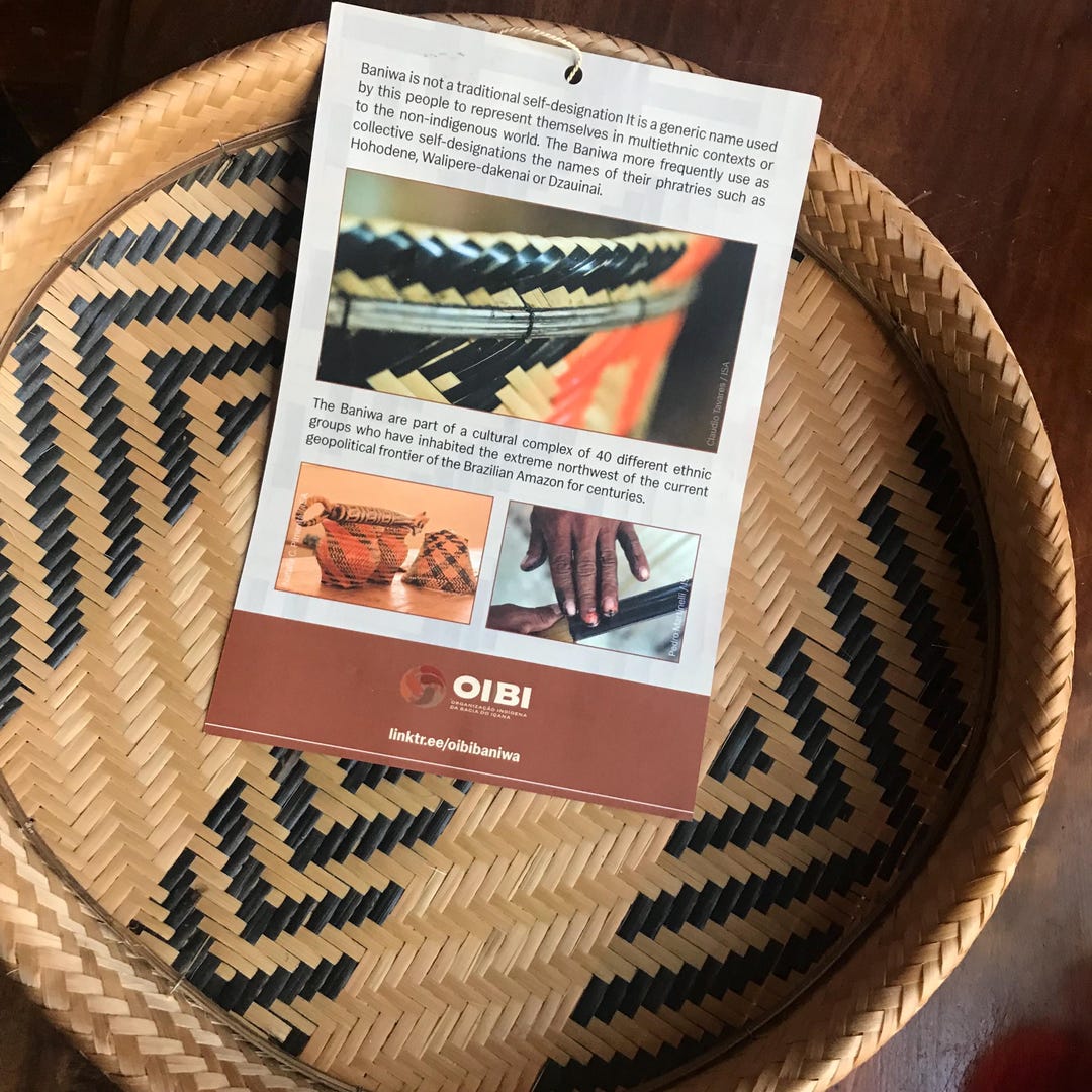 Brazilian Basket Baniwa Basket Tray Handwoven Basket Flat Wall Basket ...