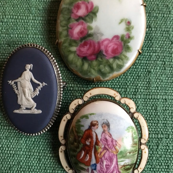Porcelain Brooch - Etsy