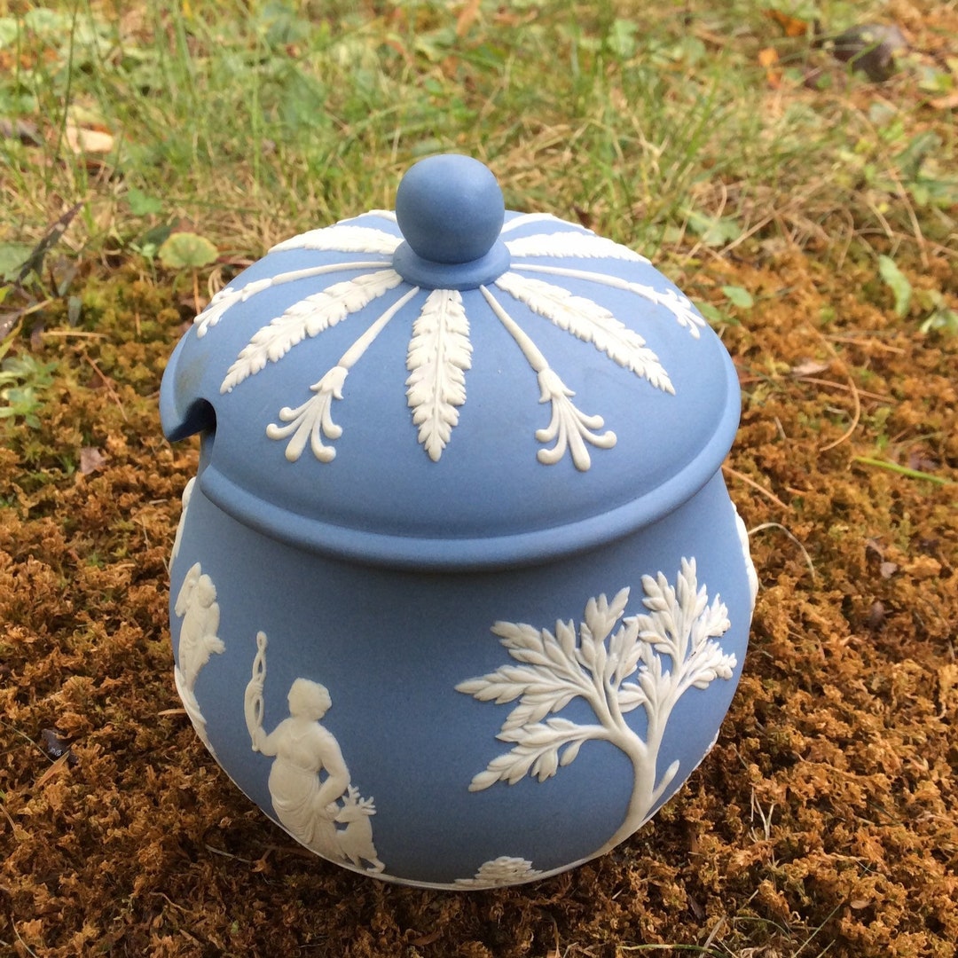 Wedgewood Bluewhite Sugar Jar Wedgewood Sugar England - Etsy