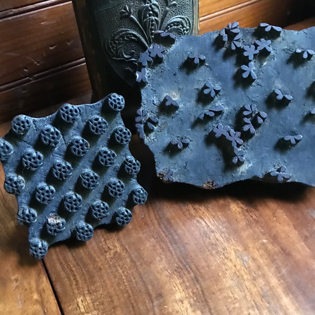 Wallpaper Stamp Wood Vintage Block Stamp Textile Stamp Two - Etsy