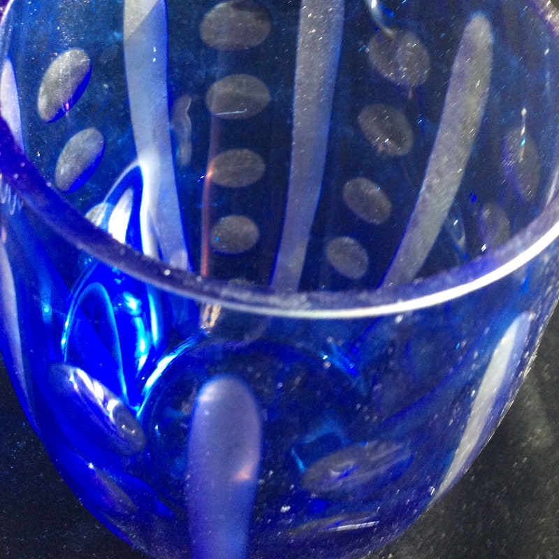 Cobalt Blue Crystal Vase - Etsy