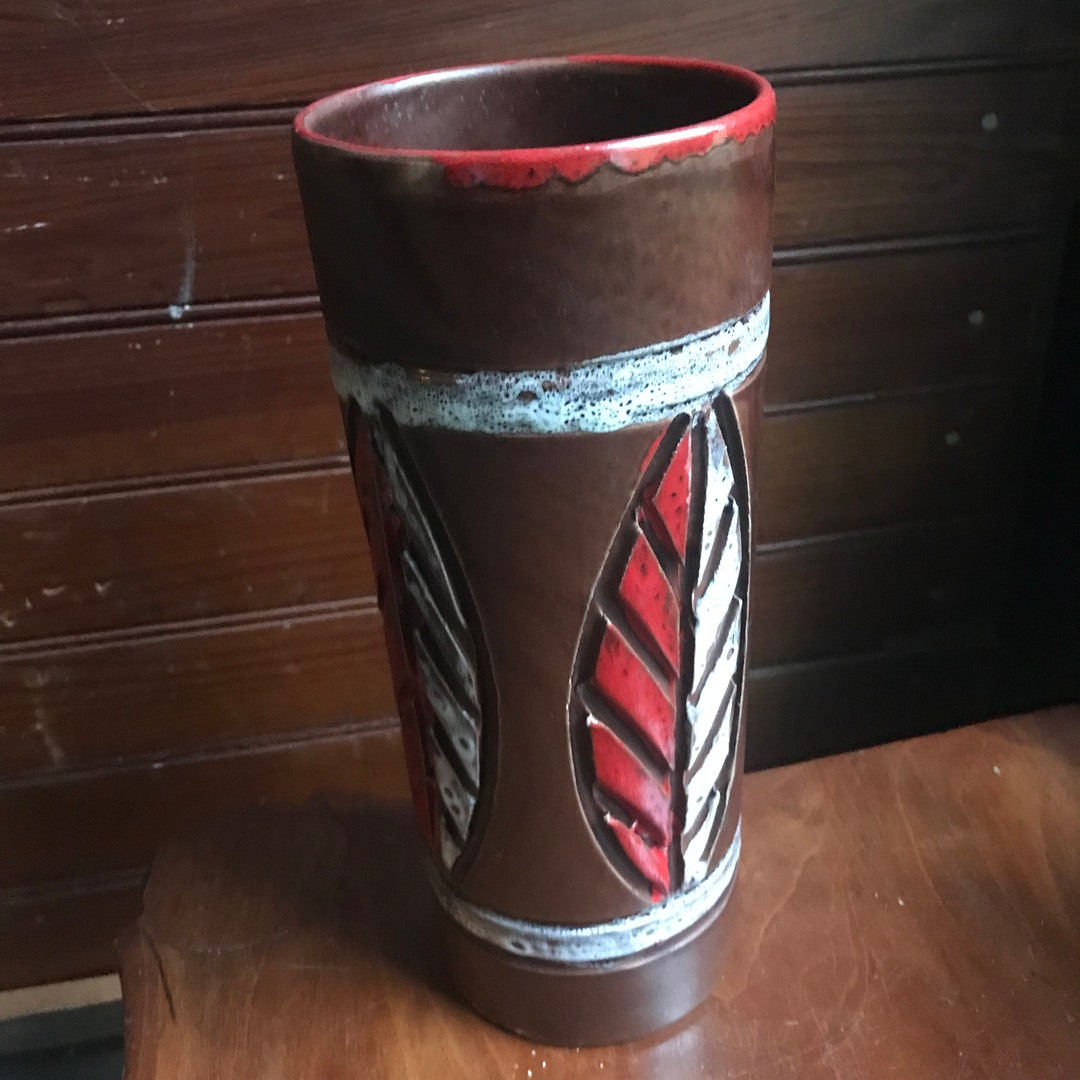 Bitossi for Rosenthal Netter Lava Glaze Cylinder Vase - Etsy