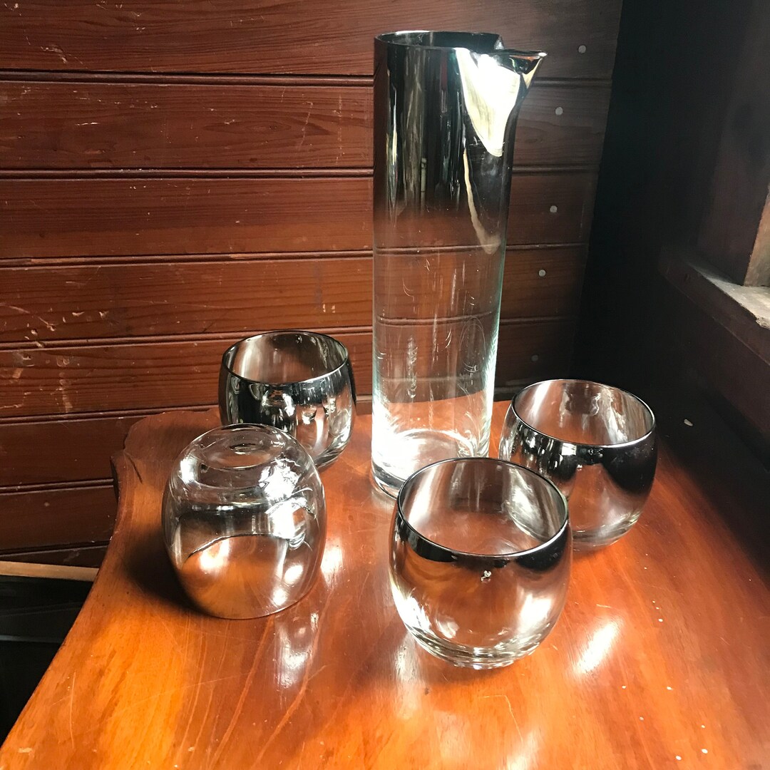 Dorothy Thorpe Mcm Martini / Cocktail Pitcher/rolly Polly Glasses - Etsy