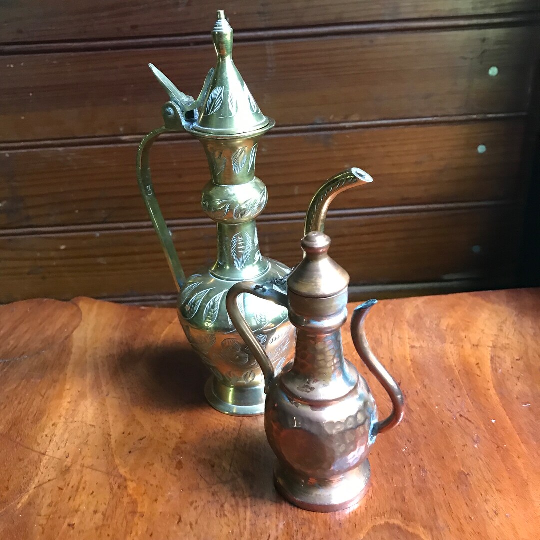 Brass Copper Small Teapot Genie Pot Metal Teapot - Etsy
