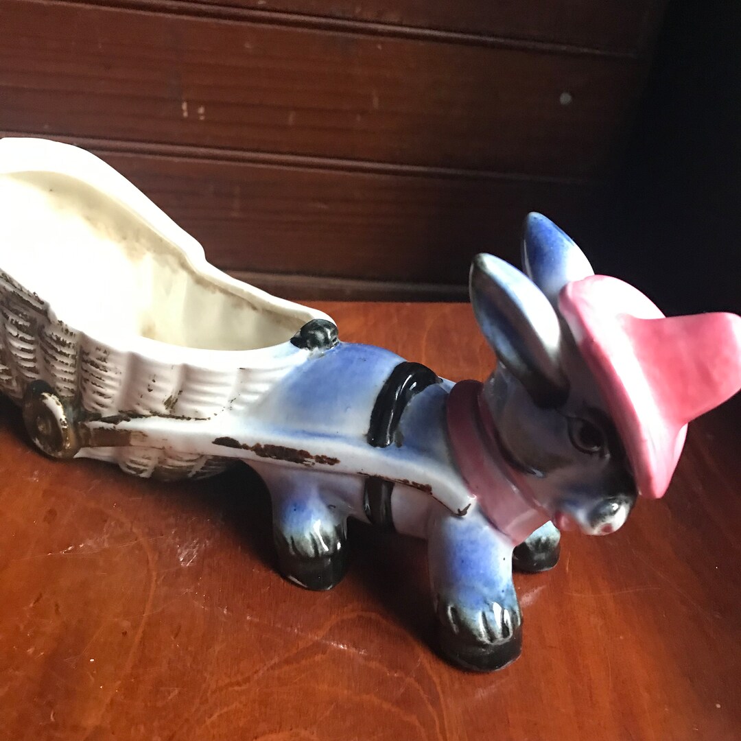 Donkey Planter Ceramic Pastel Planter Tabletop Planter Indoor Planter ...