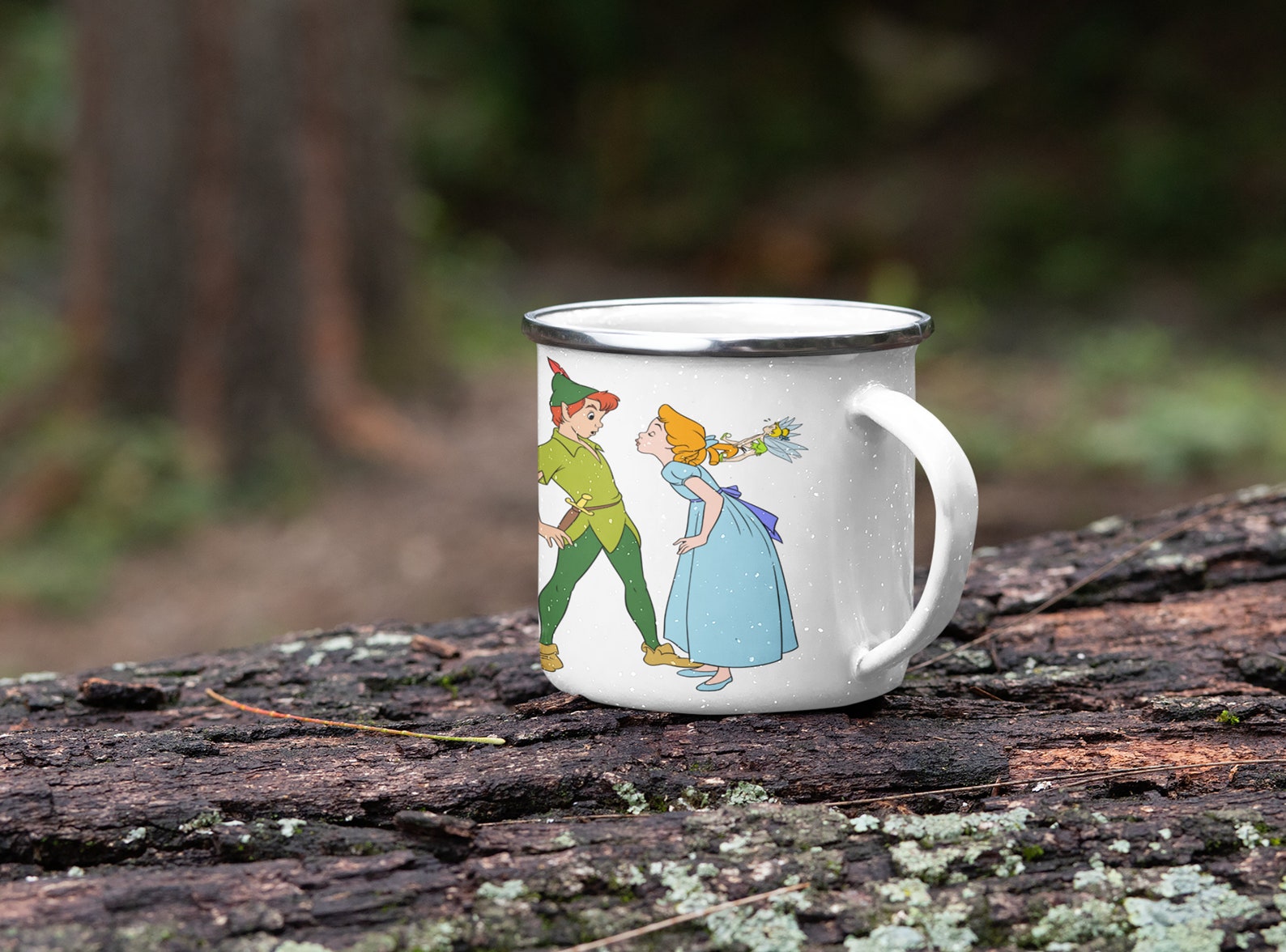 Personalized Peter Pan Enamel Mug| Cartoon Design - Etsy
