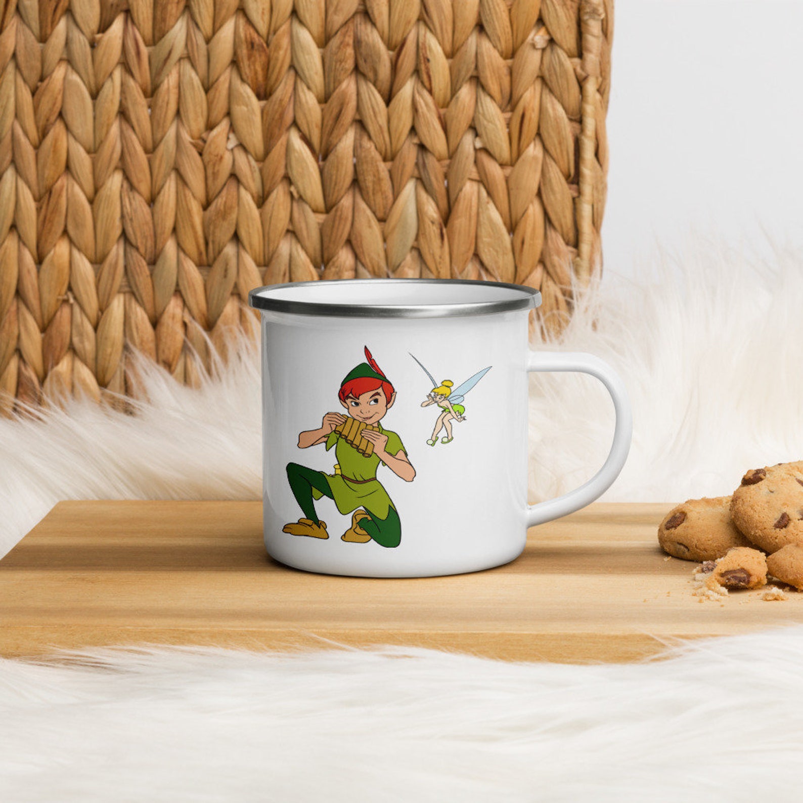 Personalized Peter Pan Enamel Mug| Cartoon Design - Etsy