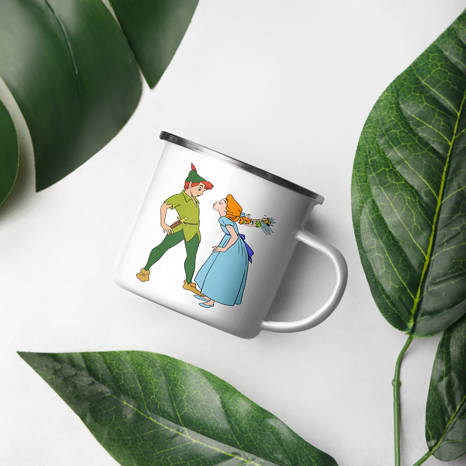 Personalized Peter Pan Enamel Mug| Cartoon Design - Etsy