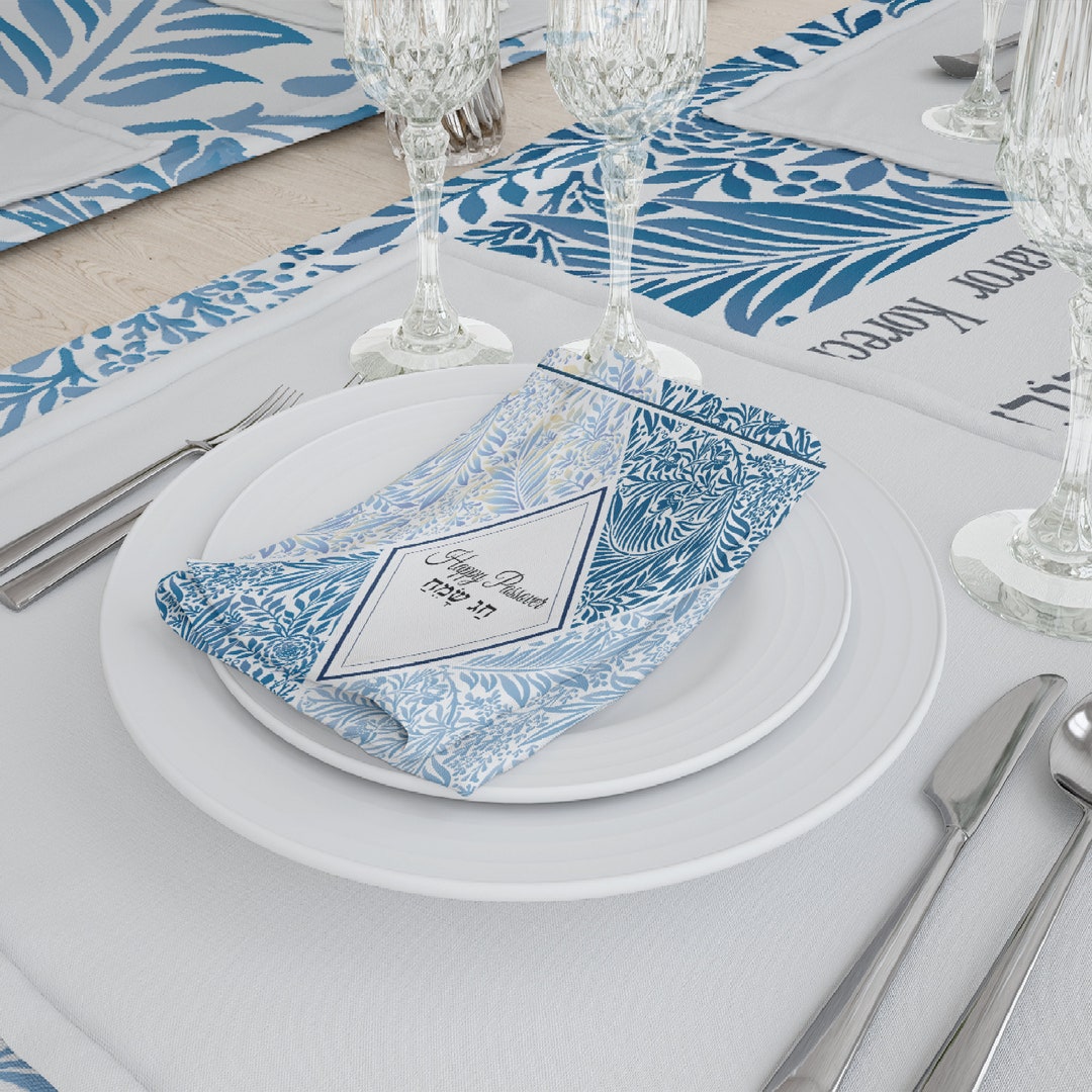 Set 4 Napkins Passover|blue Passover Runner Table| Passover Pillows ...