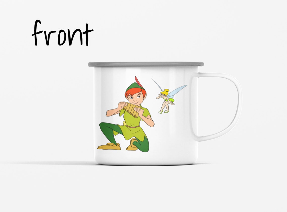 Personalized Peter Pan Enamel Mug| Cartoon Design - Etsy