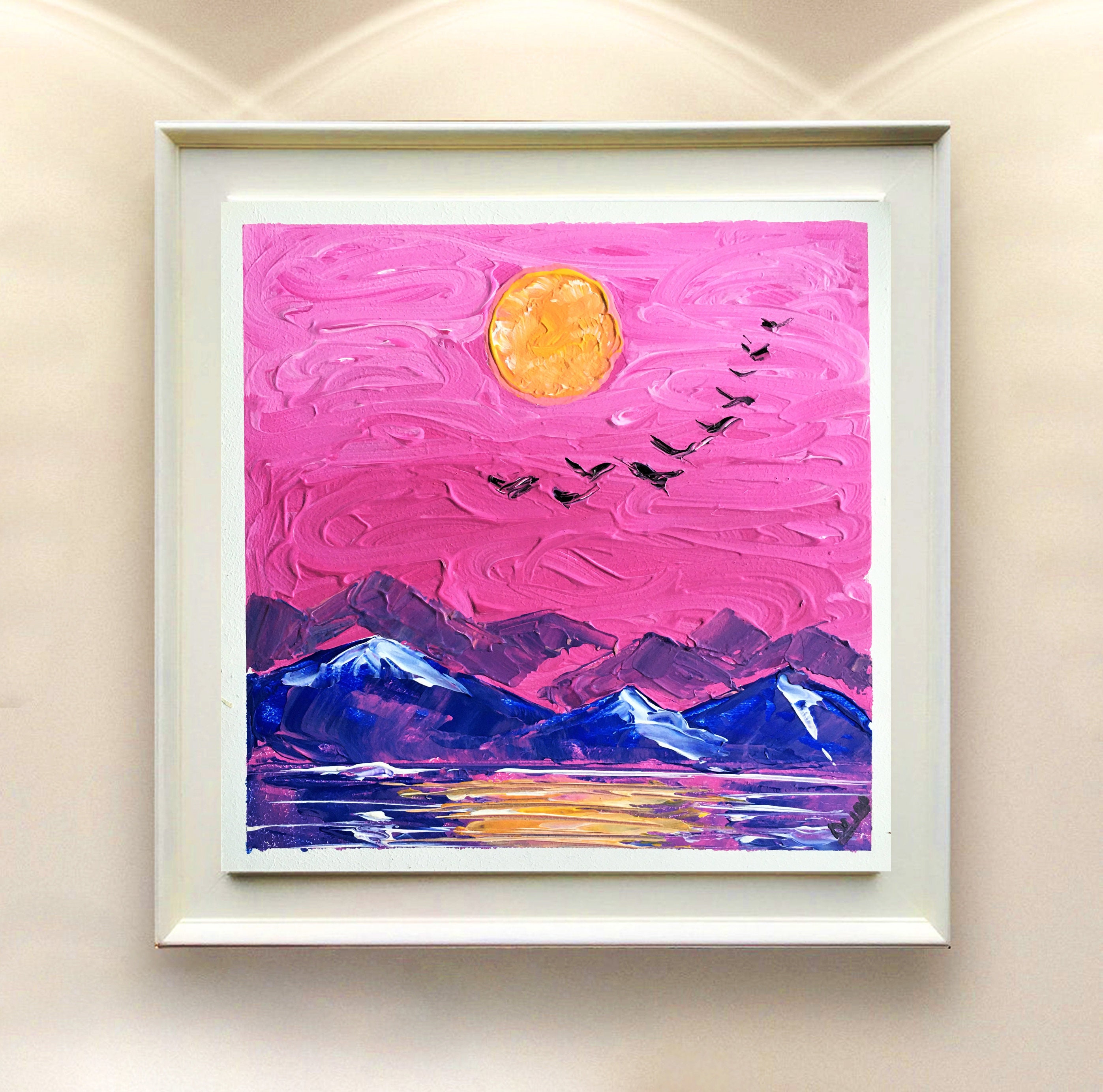 acrylic on cardboard Original painting Acrylic Painting Art ...