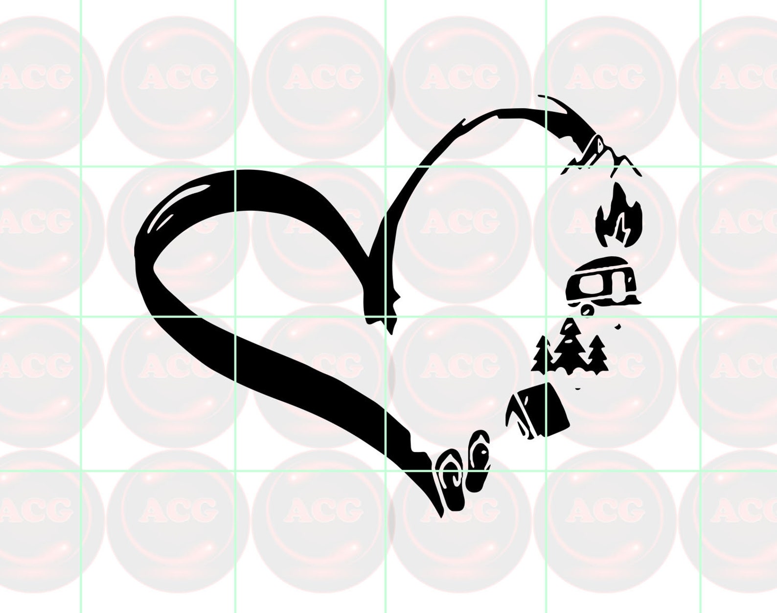 Camping Heart Svg Png Dxf Pdf Instant Download Files - Etsy