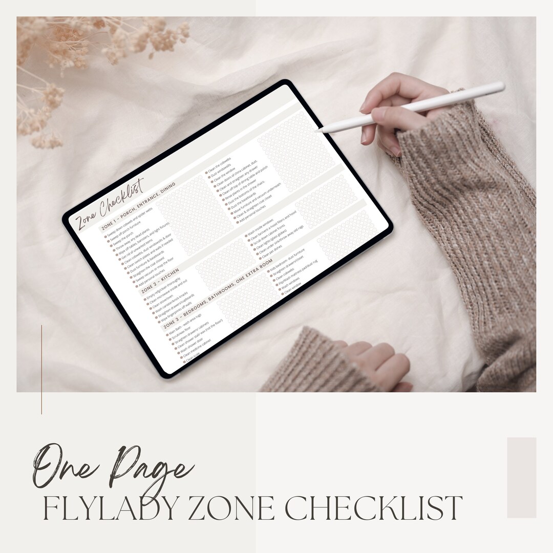 Flylady Editable Printable Annual Zone Cleaning Checklist, Flylady ...