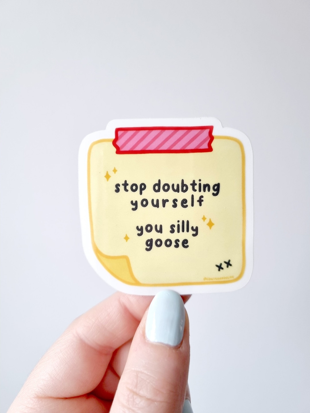 Stop Doubting Yourself | Clear Motivational Vinyl Sticker - Etsy UK
