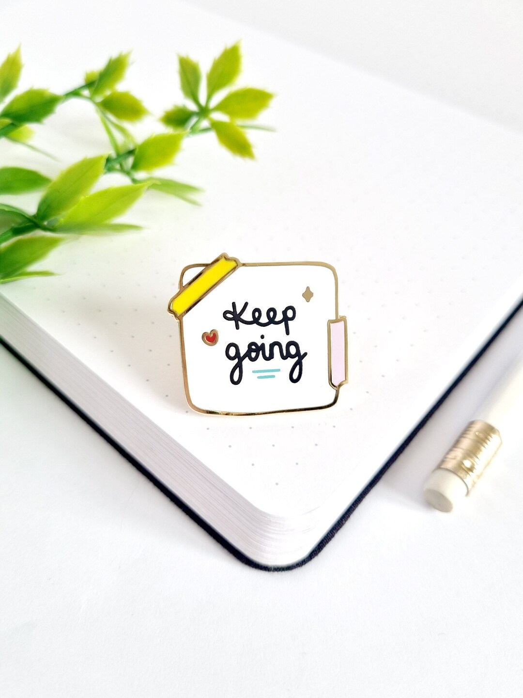Keep Going Sticky Note | Hard Enamel Pin - Motivational, You Can Do It ...