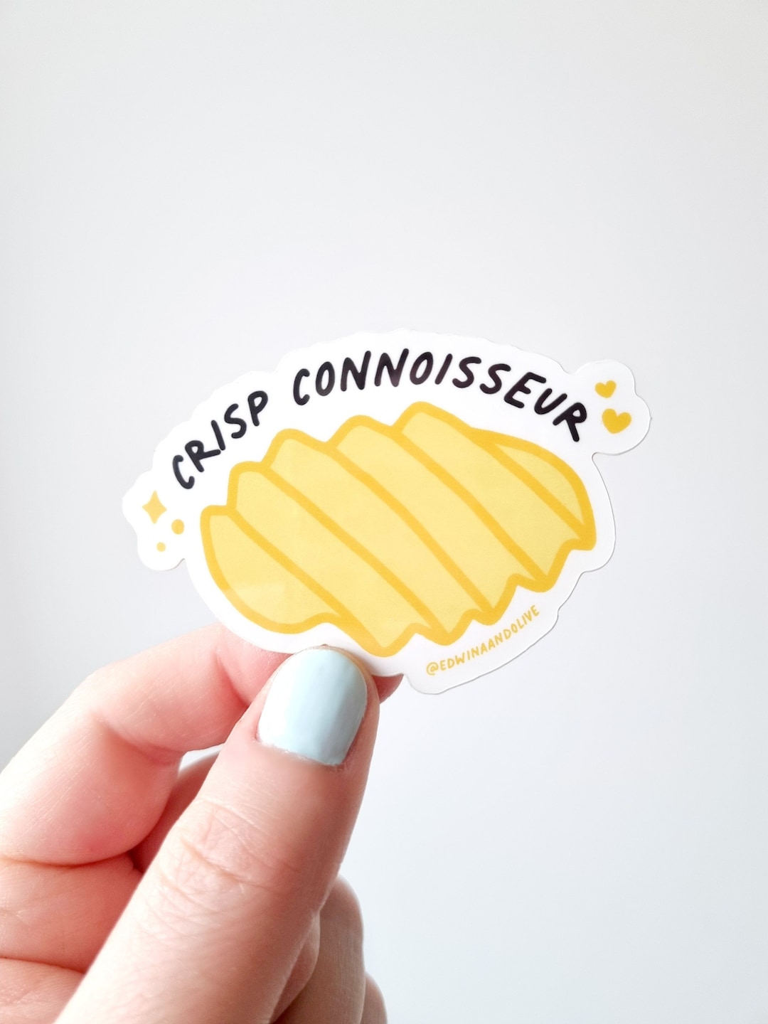 Crisp Connoisseur | Glossy Vinyl Sticker - Etsy