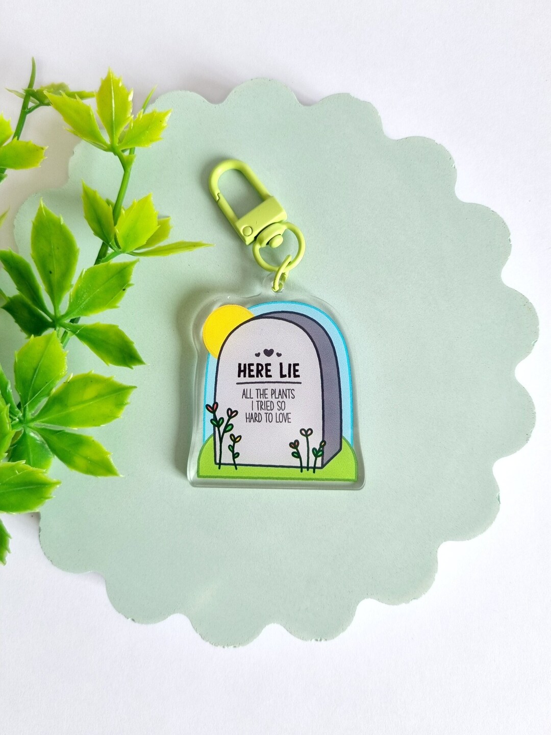 SALE - Plant Killer | Acrylic Keyring Keychain Bag Charm - Etsy