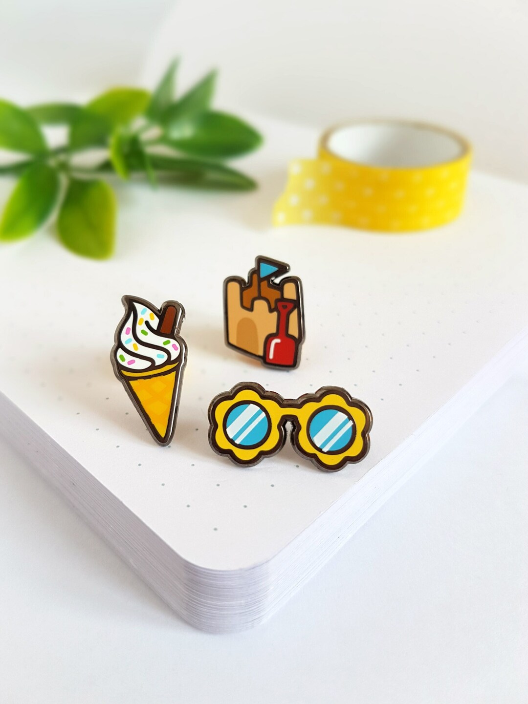 Summer Mini Pins Set of 3 Hard Enamel Mini Pins - Etsy