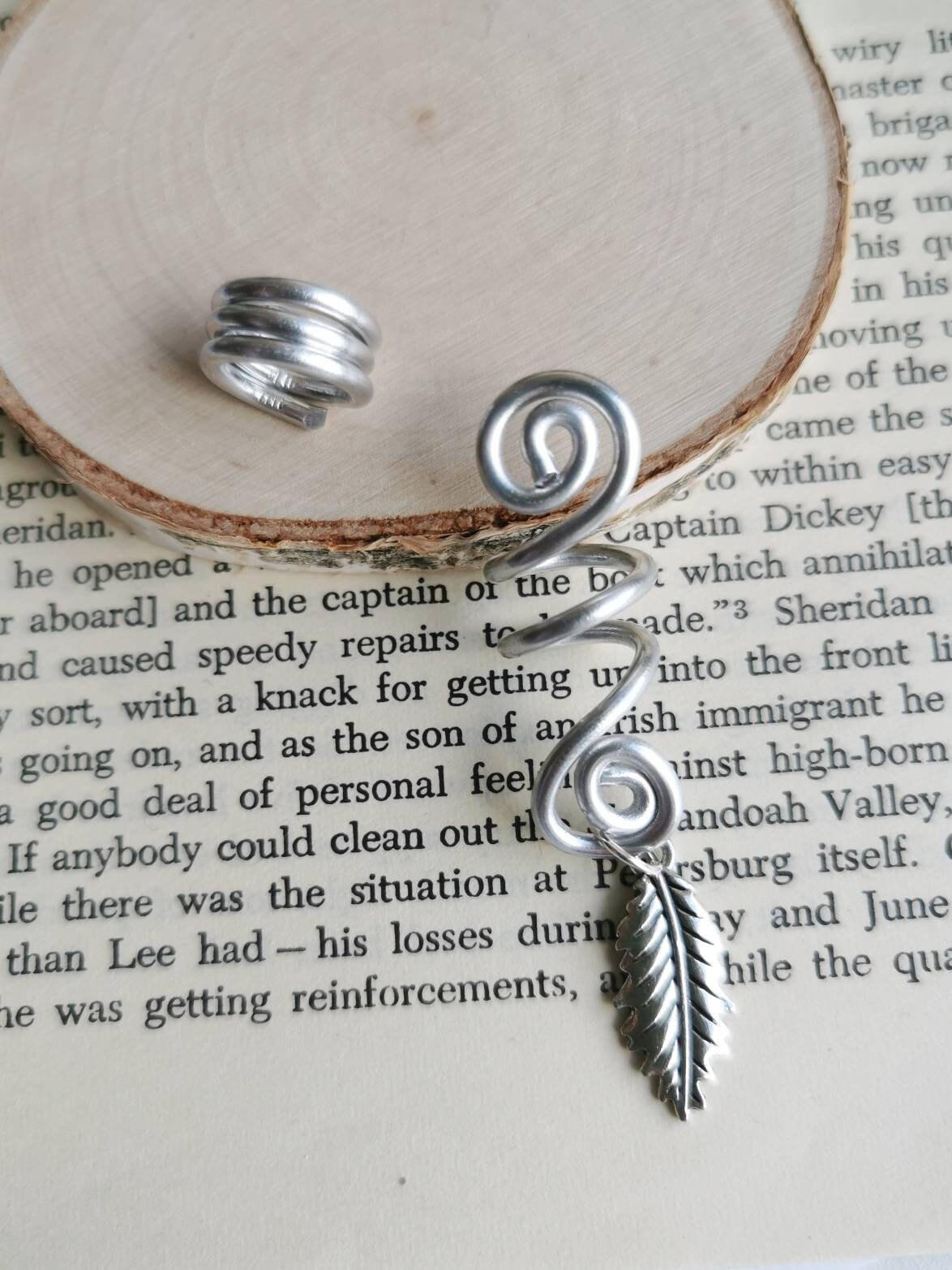 Silver Hair Cuff / Braid Wrap / Spiral / Crystal / Leaf / - Etsy UK
