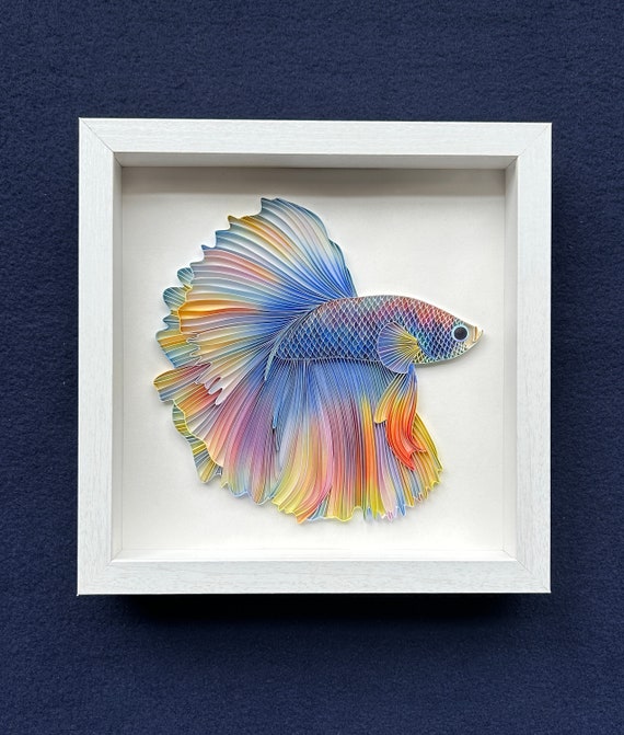Colorful Betta Fish Drawing