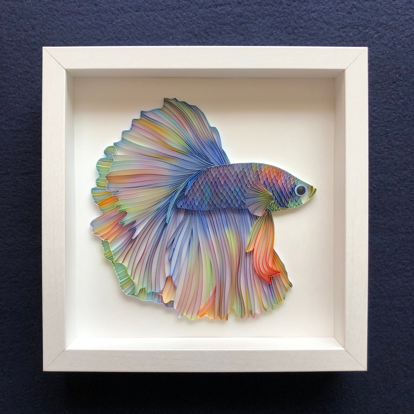 Quilled Fish Art Betta Fish 3D Framed Paper Painting | Etsy UK