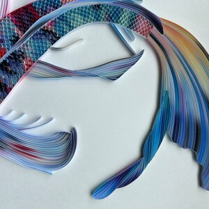 Quilled Fish, 20x16 Inches, Koi Fish, 3D Framed Paper Art, Covered With ...