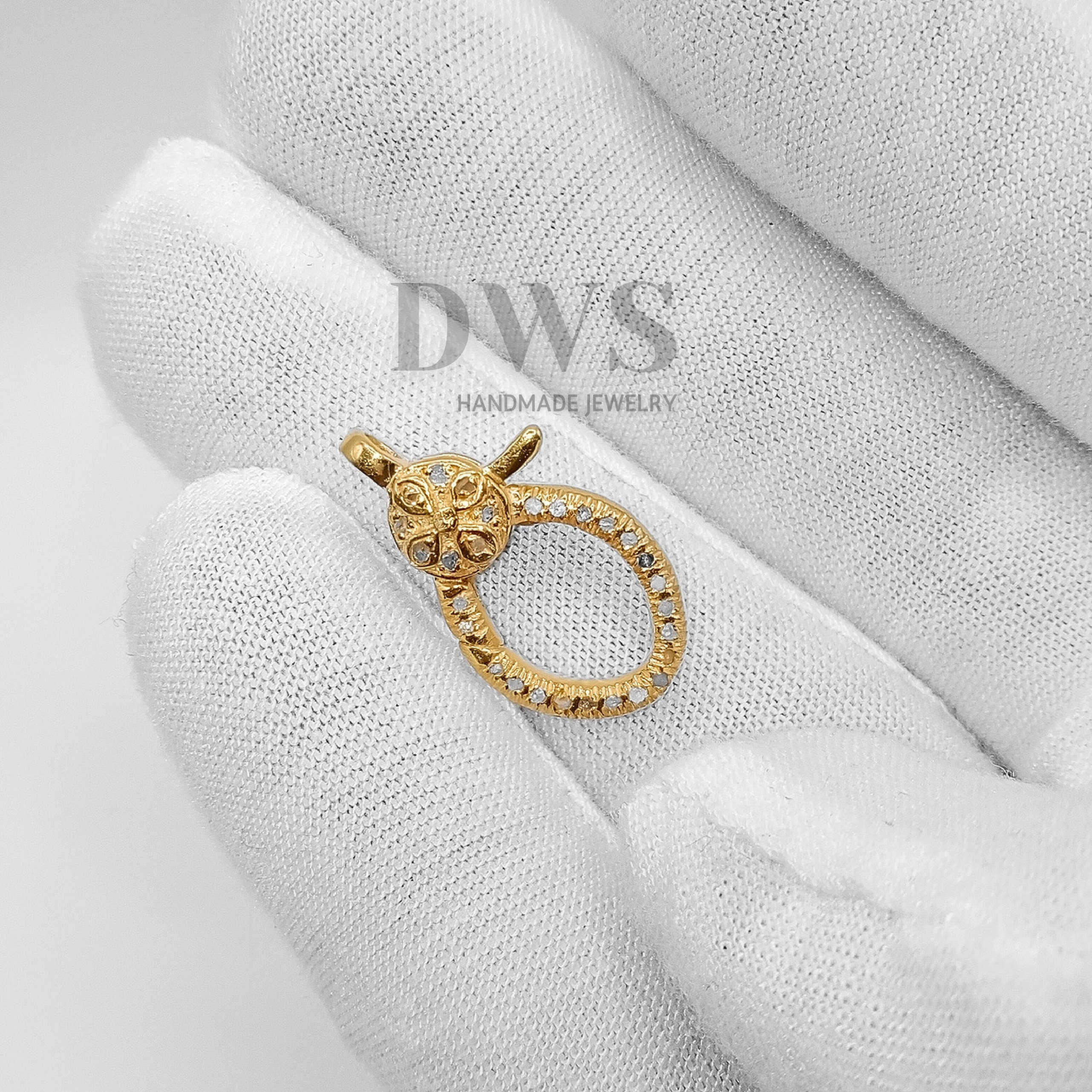 1psc Pave Diamond Clasp Silver, Handmade Lobster Clasps, 18K Gold ...