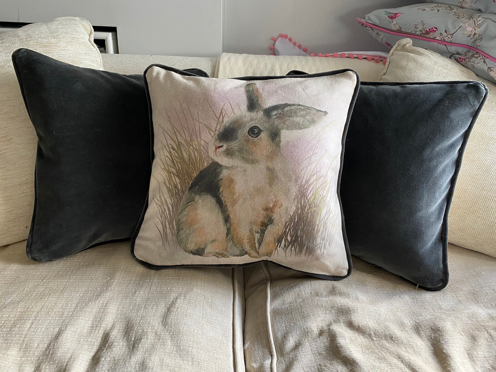 Animal Panel Cushion Covers With Plush Contrast Velvet and - Etsy