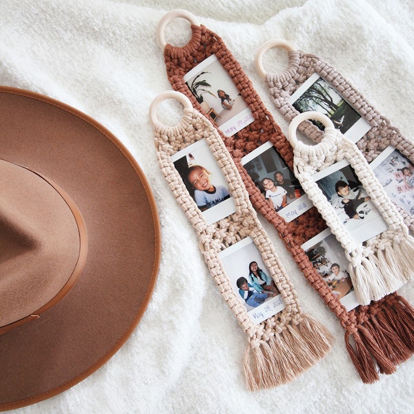 Macrame Photo Hanger - Etsy