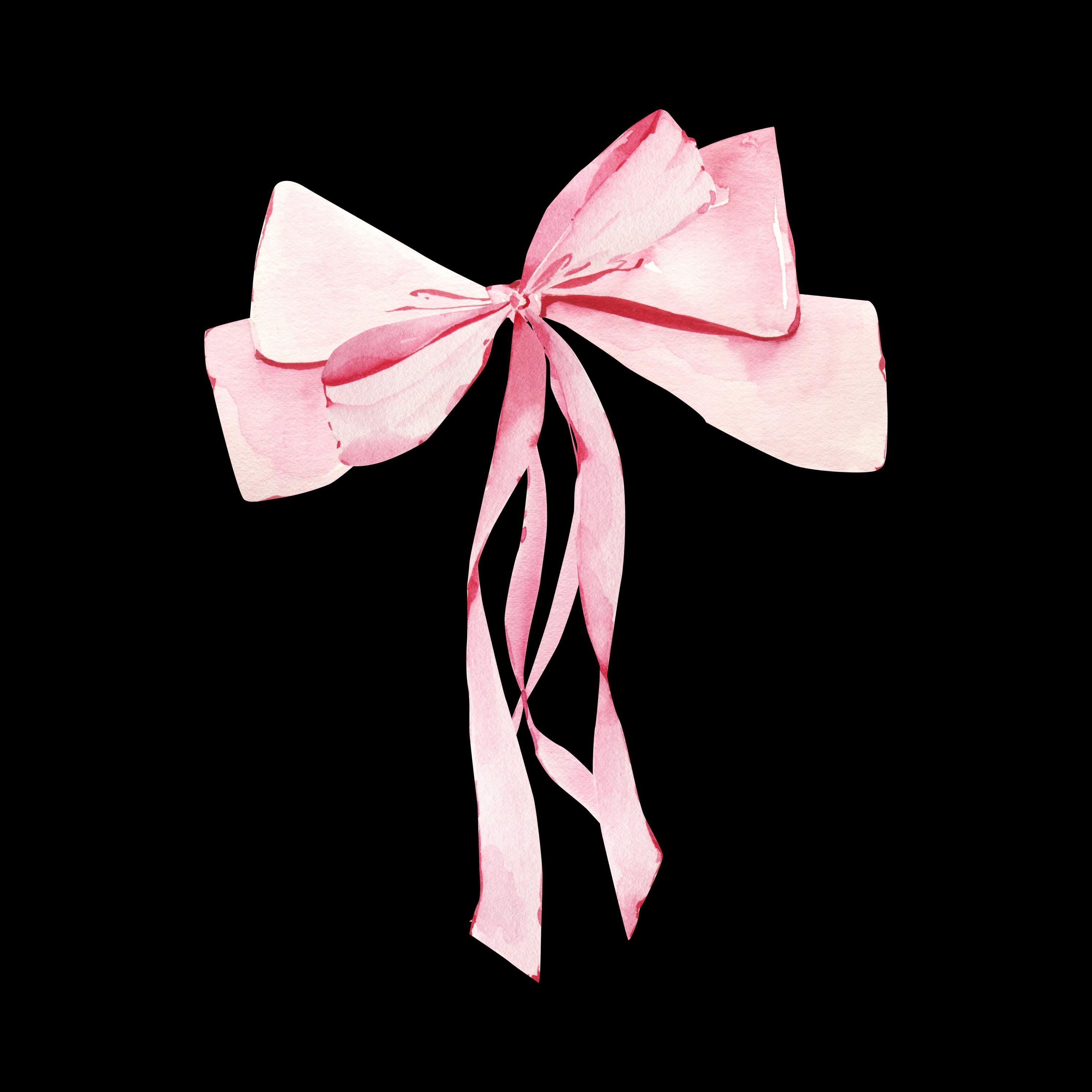 Long Tails Pink Bow - Etsy