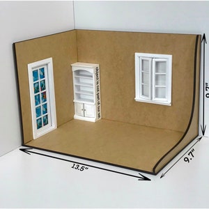 1/12 Scale MDF Roombox With Door and Window: DIY Dollhouse - Etsy