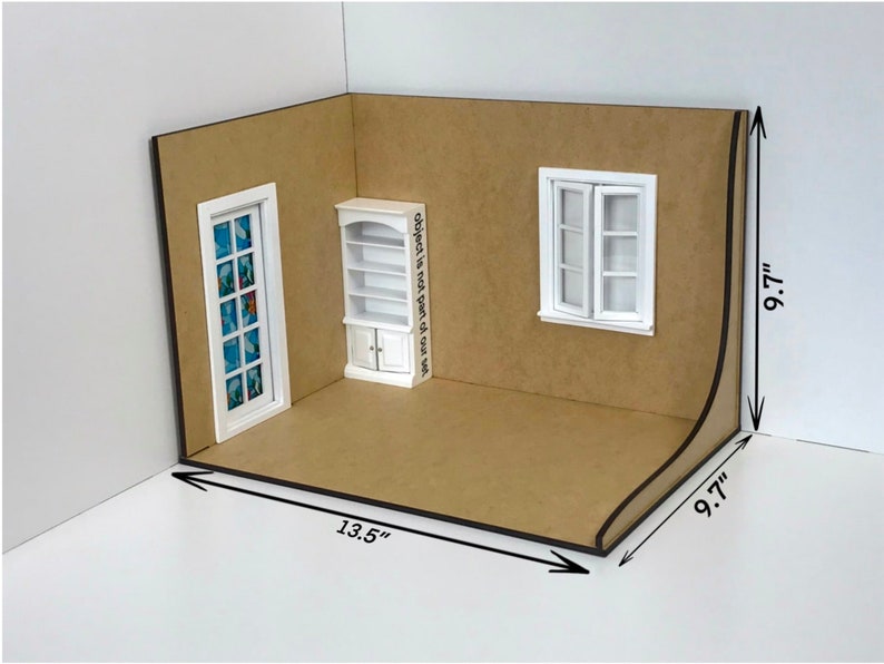 1/12 Scale MDF Roombox With Door and Window: DIY Dollhouse - Etsy