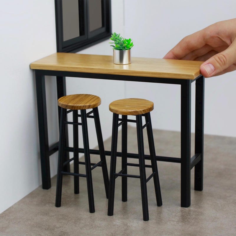 1/6 Scale Table Two Chairs - Etsy Canada