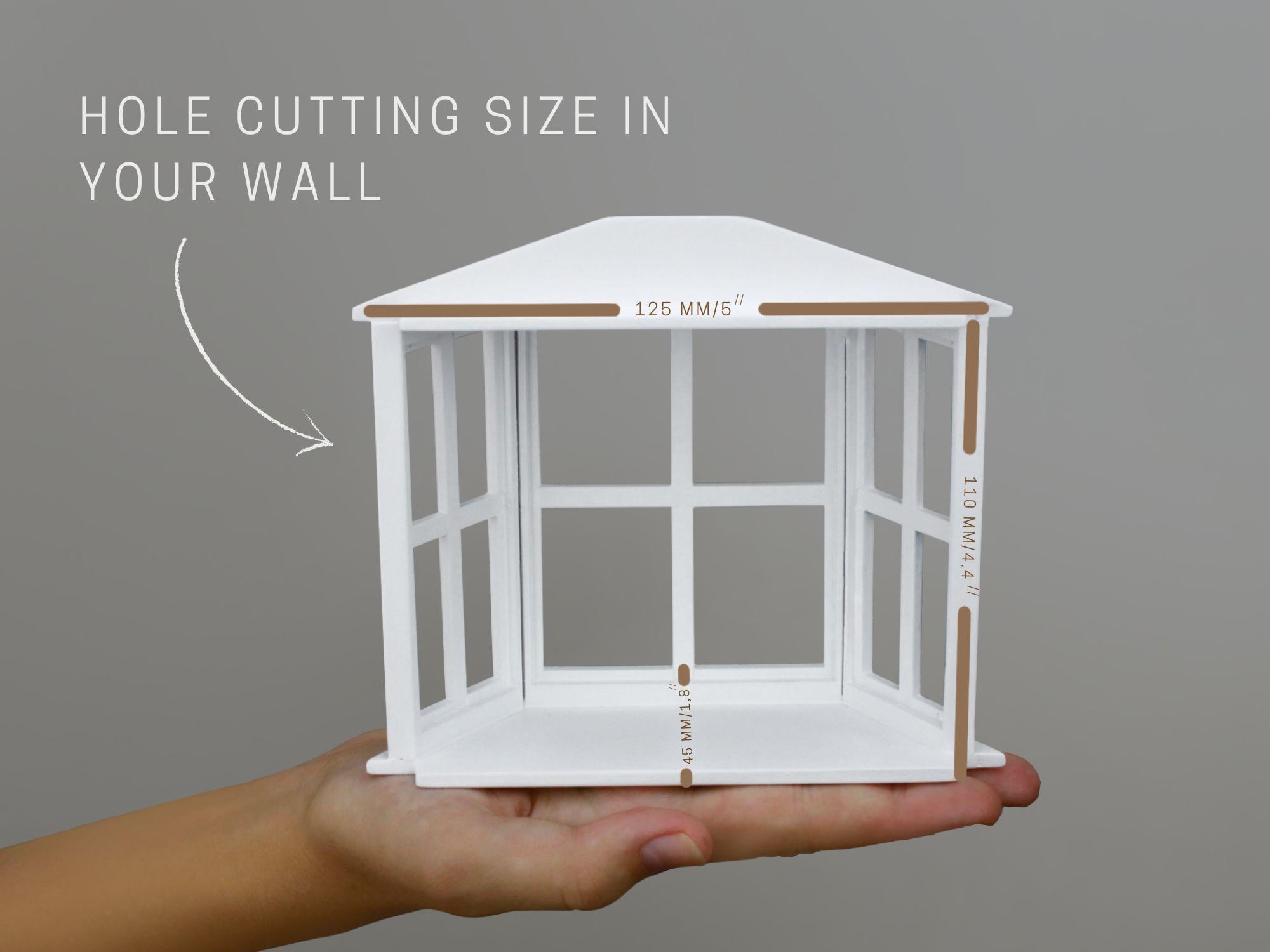 1/12 Scale Dollhouse Bay Window, DIY Accessory, Wooden Windows, Dolls ...