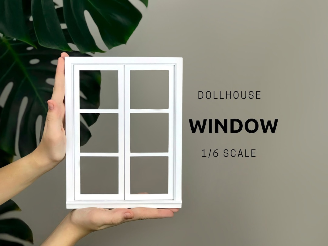 1/6 Scale Dollhouse Window: Wood Frame, DIY Roombox Accessory - Etsy