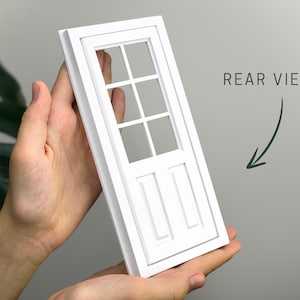 1/12 Scale Dollhouse Door, Miniature Doors With Knobs and Plexiglass ...