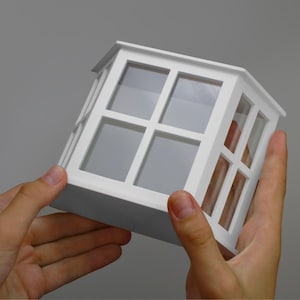 1/12 Scale Dollhouse Bay Window, DIY Accessory, Wooden Windows, Dolls ...